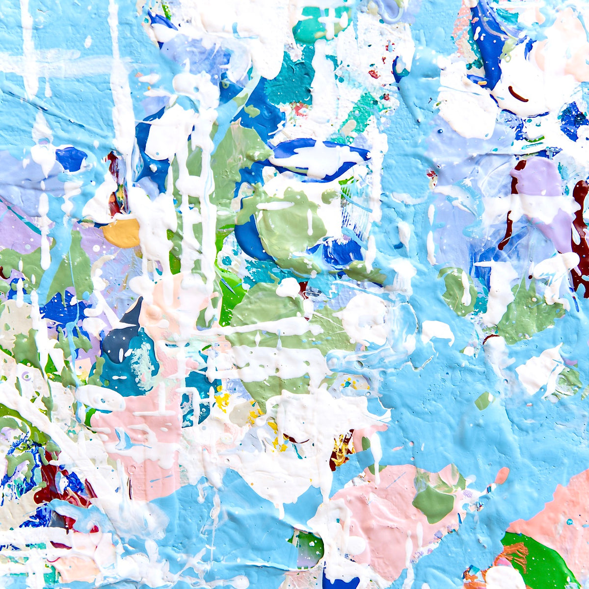 drip and dots 36x36" – Ellen Schuster Art